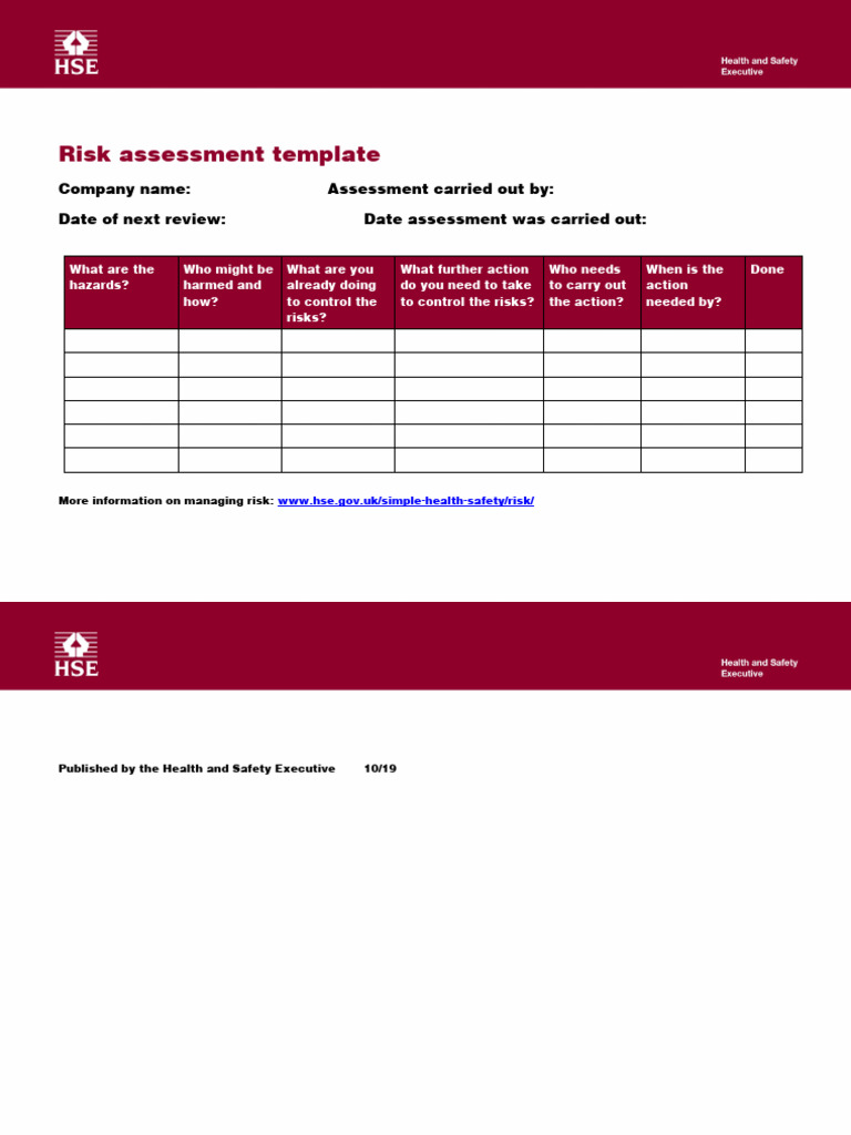 Simple Risk Assessment Template | PDF
