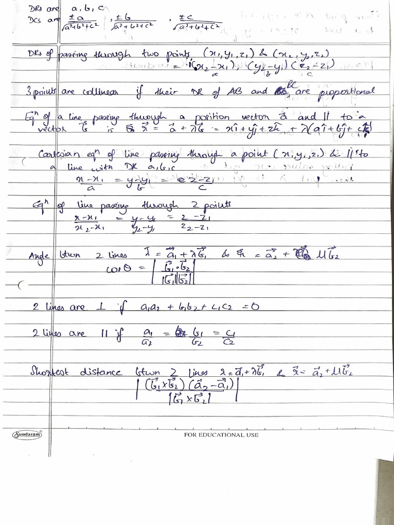 3D Geometry Formulas | PDF