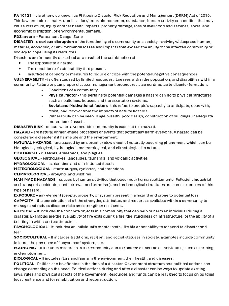 DRRR-REVIEWER-2023-2024 | PDF | Earthquakes | Natural Disasters