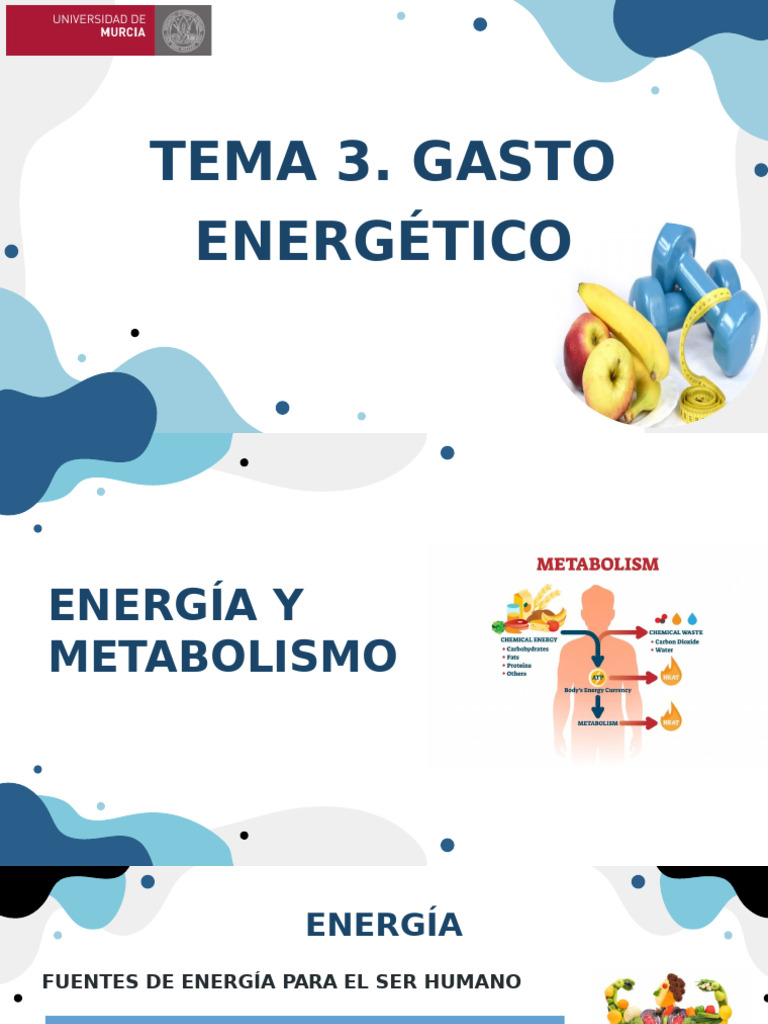 Tema 3 Gasto Energético | PDF | Trifosfato de adenosina | Caloría
