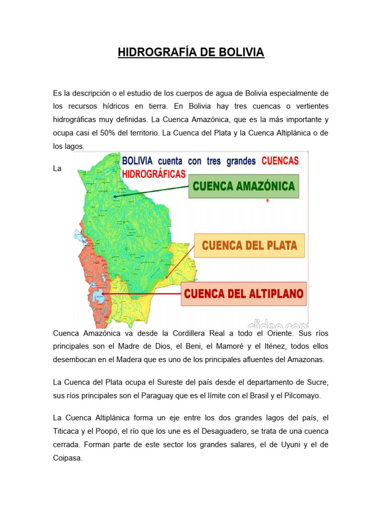 Hidrografía de Bolivia | PDF