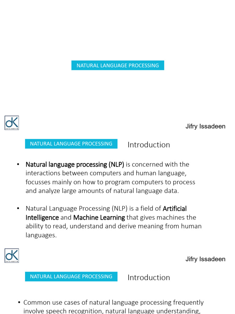 NLP_introduction | PDF | Information Science | Human Communication