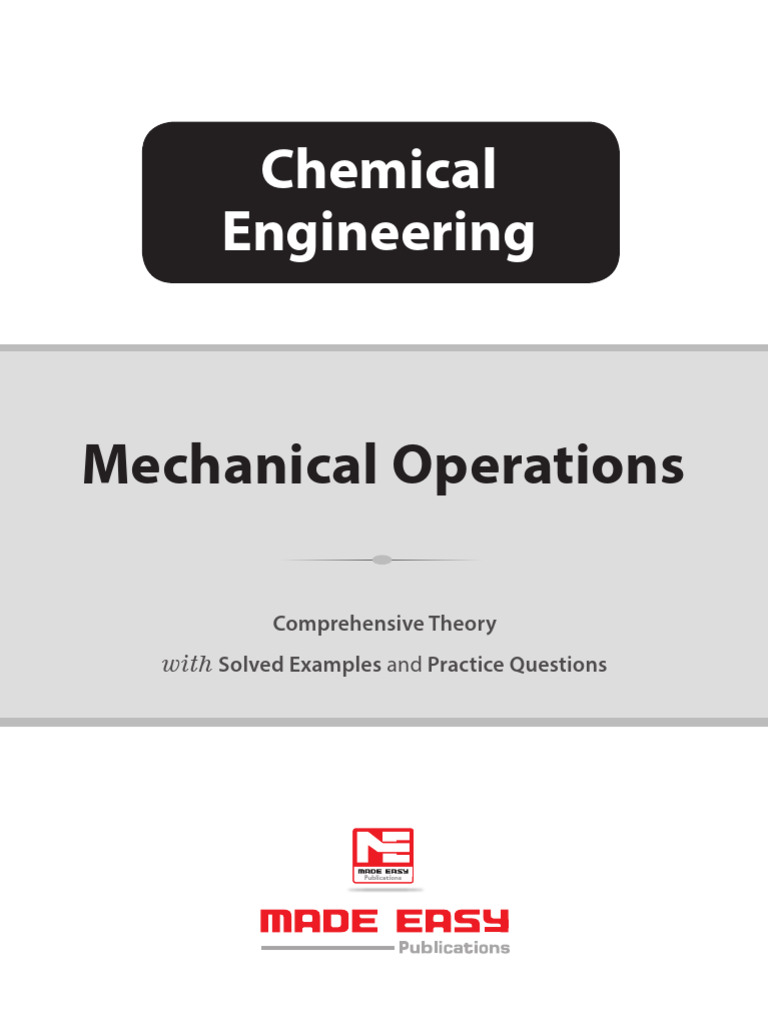 Mechanical Operations TH | PDF | Filtration | Solid