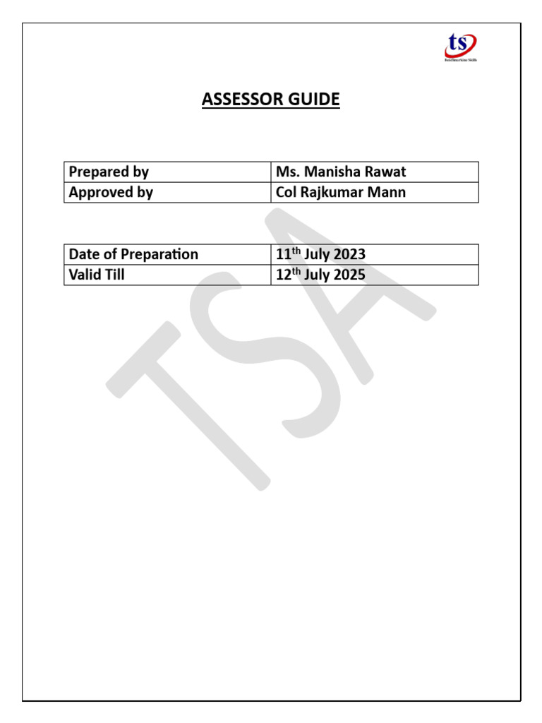 Assessor Guide | Download Free PDF | Educational Assessment | Multiple ...
