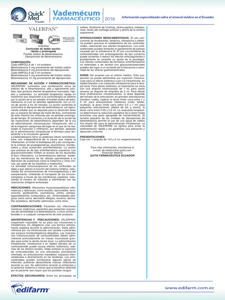 Gutis_VALERPAN_1iczpv4k | PDF | Corticosteroides | Especialidades Medicas