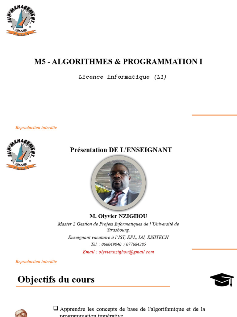 Algorithmique Et Programmation-Version5 | PDF | Programmation | Programme informatique