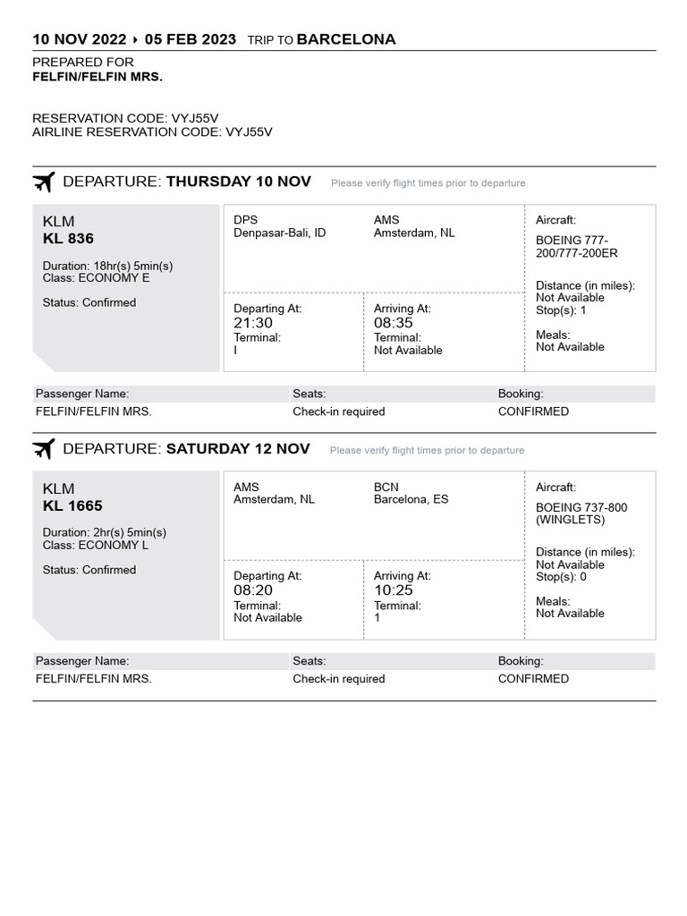 Flight Ticket | PDF | Airlines | Airliner
