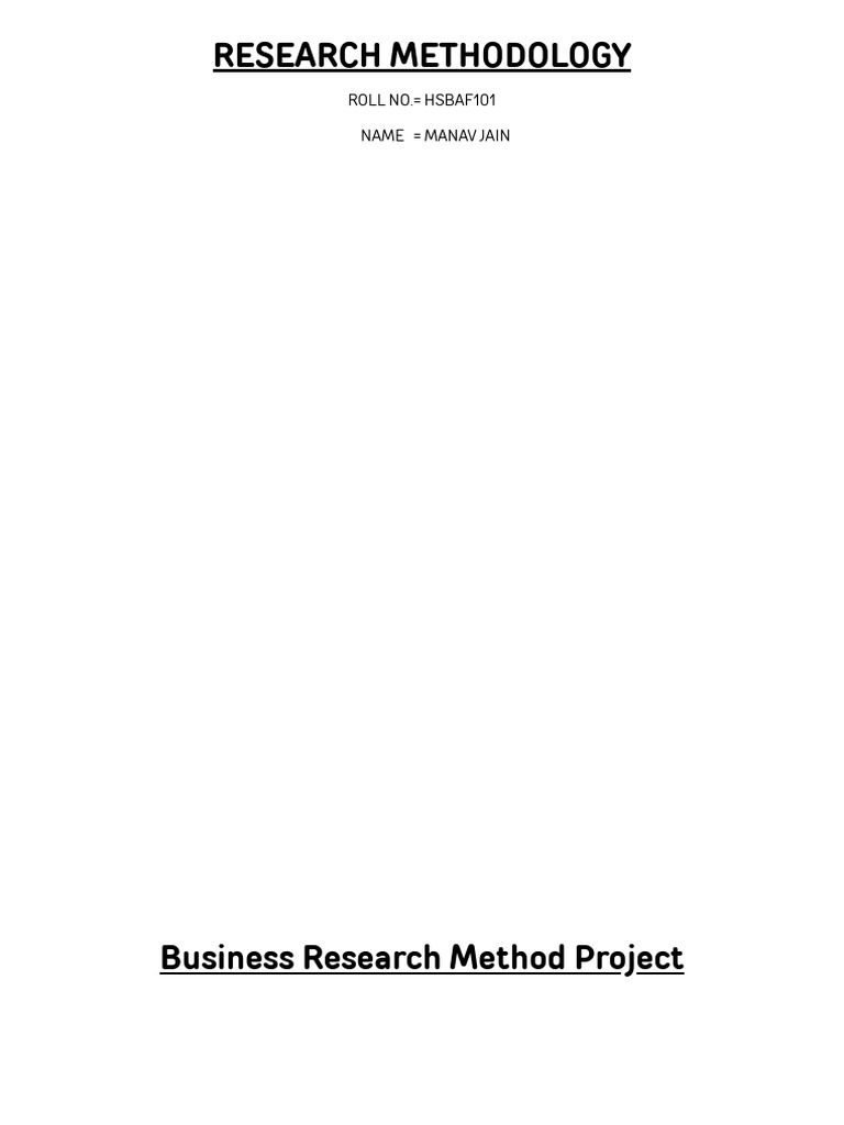 Research Methodology Sujal Ramchandani | PDF | Statistics | Data