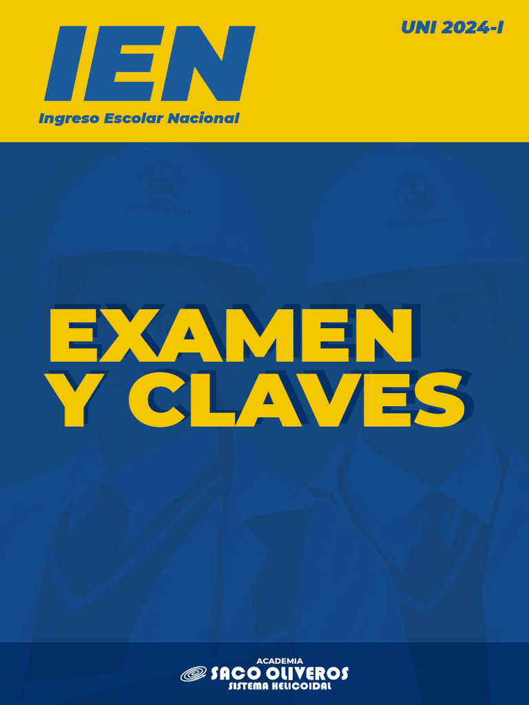 EXAMEN Y CLAVES IEN 2024 - 1 | PDF
