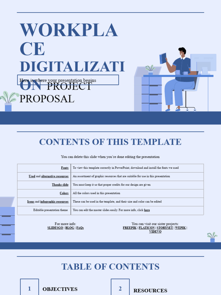 Workplace Digitalization Project Proposal by Slidesgo | PDF | Expense | Infographics