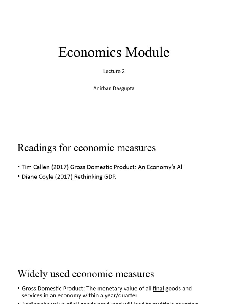 IHS Lecture 2 | PDF | Gross Domestic Product | Inflation IHS Lecture 2 | PDF | Gross Domestic Product | Inflation