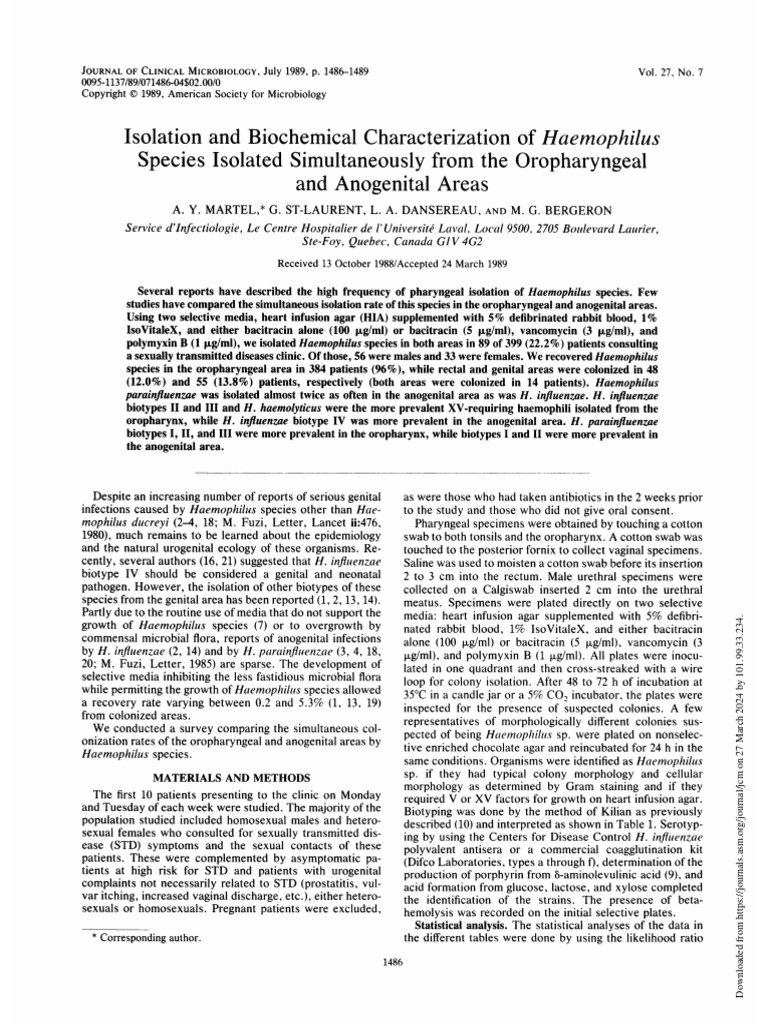 Bergeron Et Al 1989 Isolation and Biochemical Characterization of ...