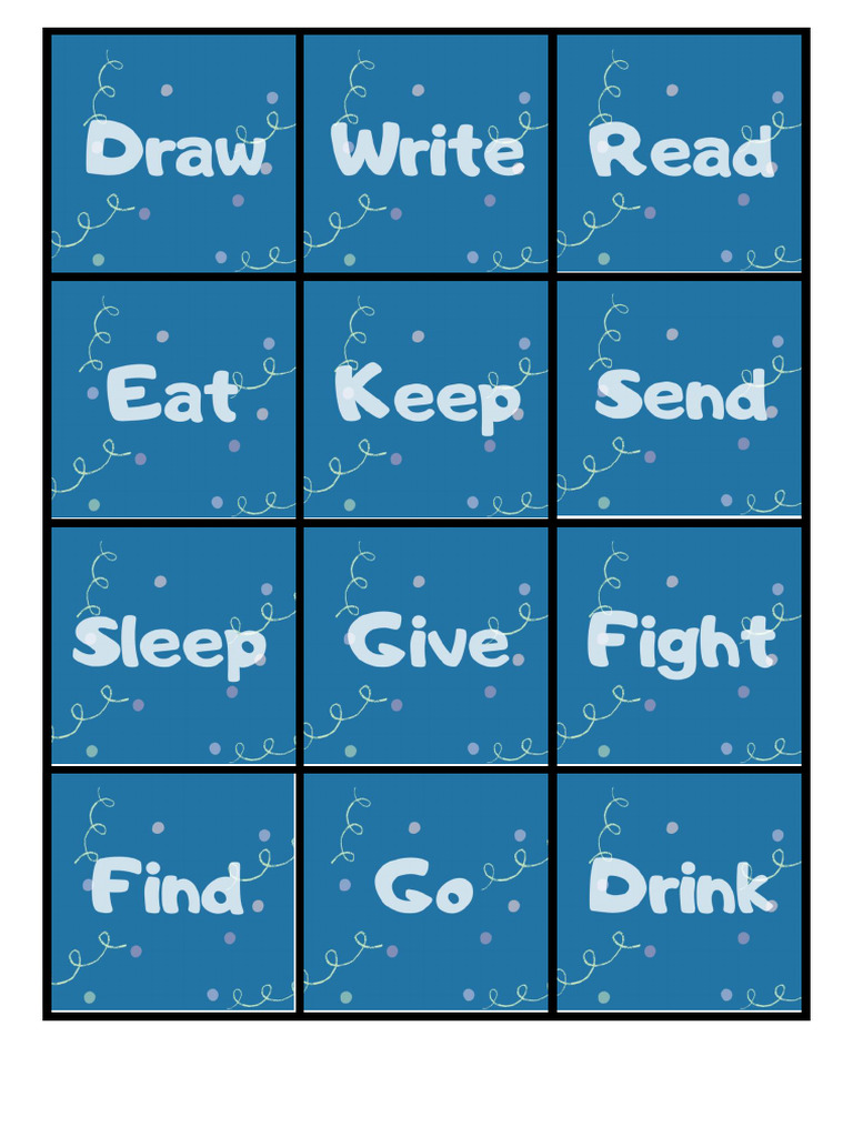 Irregular verbs flashcards | PDF