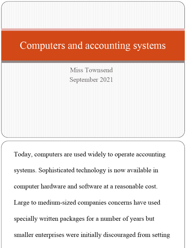 Computers and Accounting Systems | Download Free PDF | Accounts Payable ...