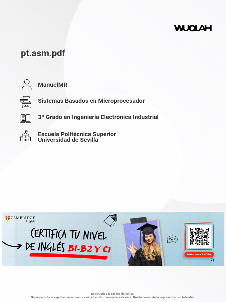 Wuolah Free PT - Asm | PDF | Arquitectura de Computadores | Ingenieria ...