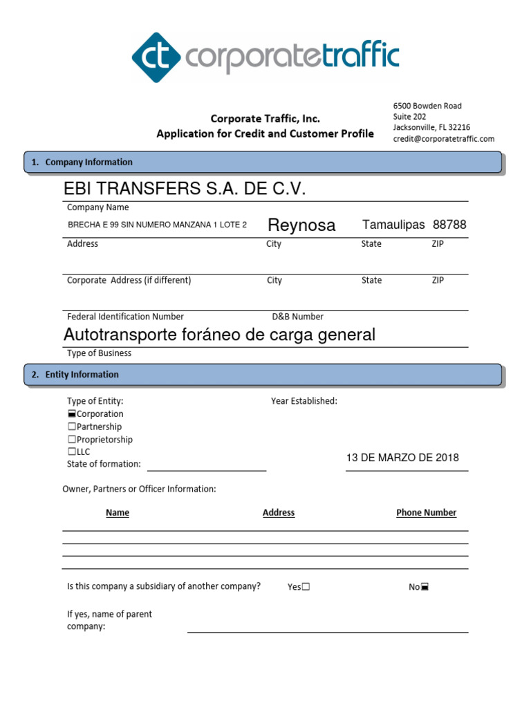 Credit Application Fillable V2 EBI | PDF | Jurisdiction | Justice