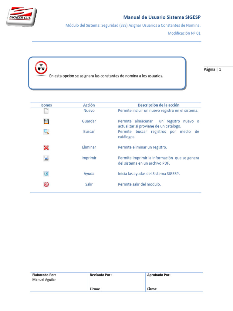 Sigesp Ayu Sss Usuariosconstante | PDF | Informática | Software