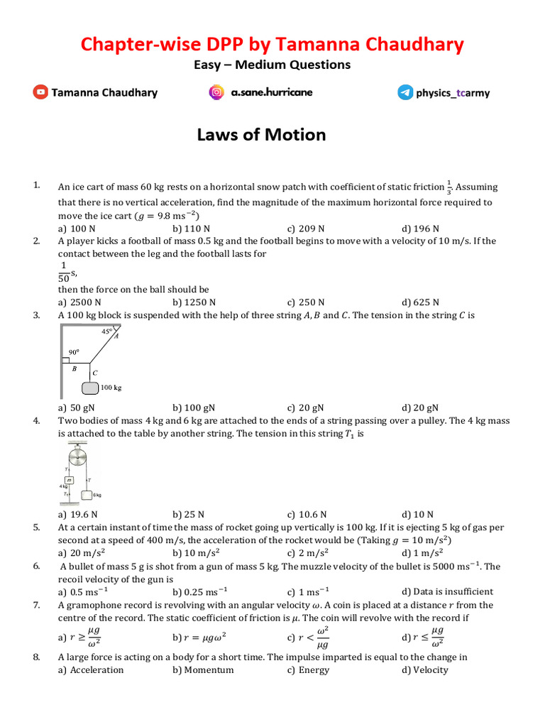 QBank - NLM | Download Free PDF | Force | Tension (Physics)