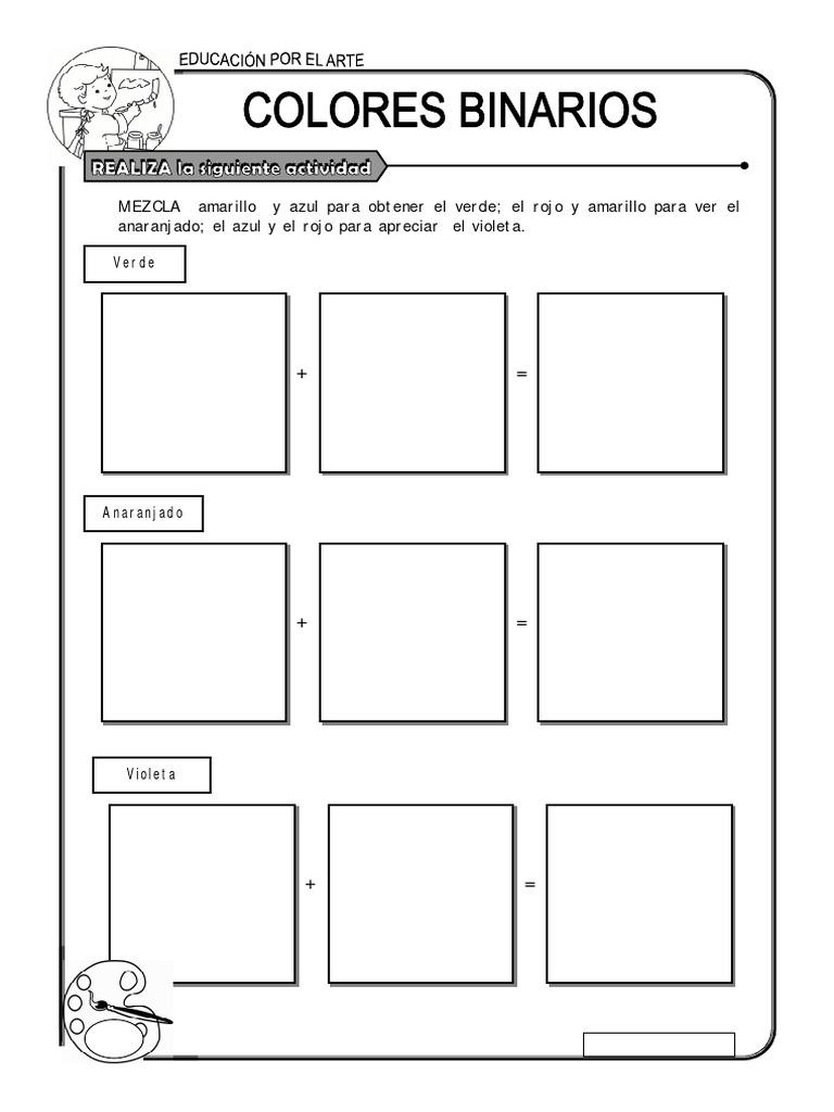 Colores Binarios Actividad | PDF