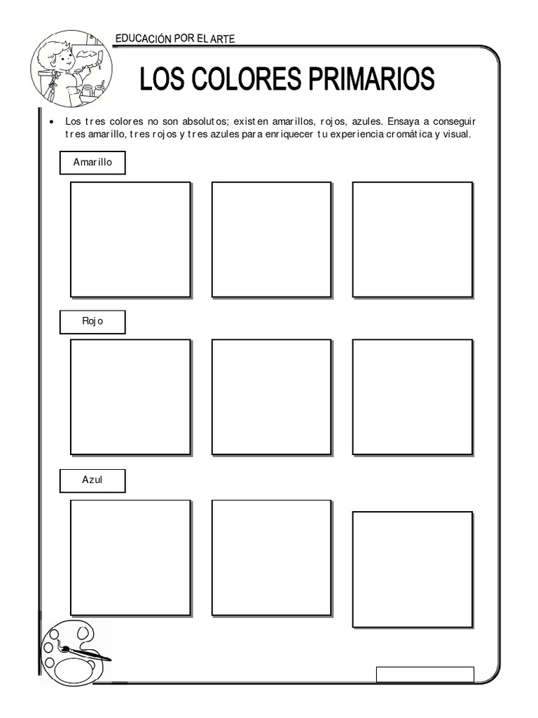 Colores primarios actividad | PDF