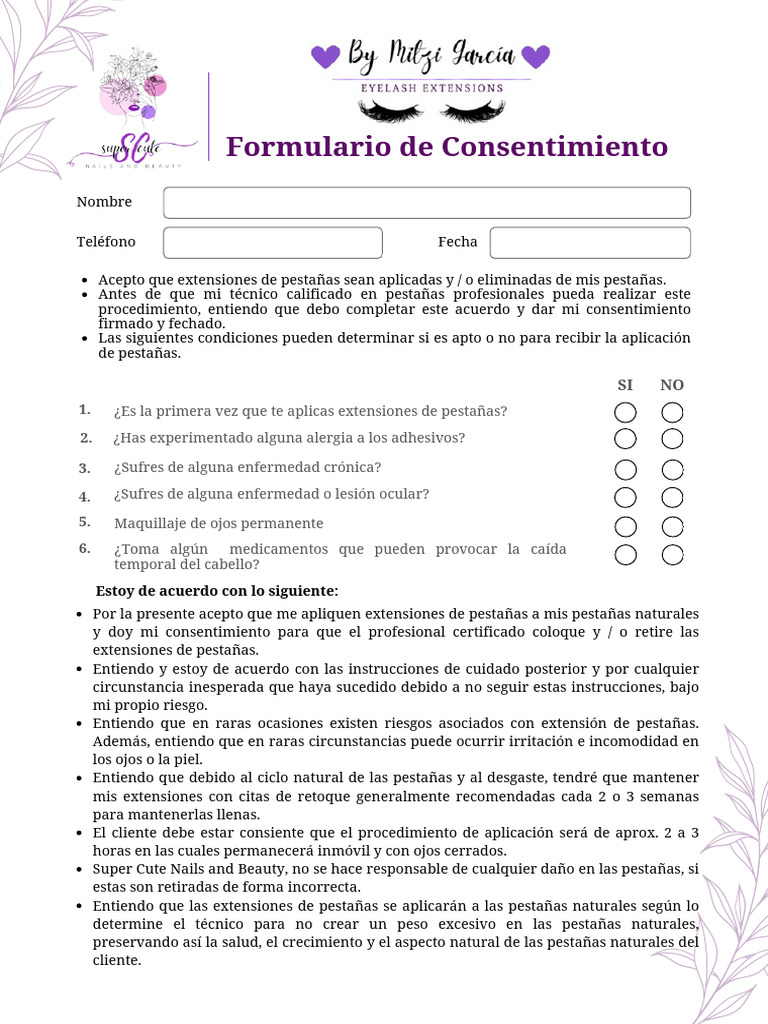 Formulario de Consentimiento | PDF