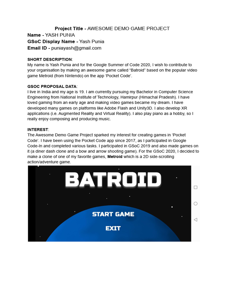 GSoC 2020 - Catrobat Proposal | PDF | Usability | Computing
