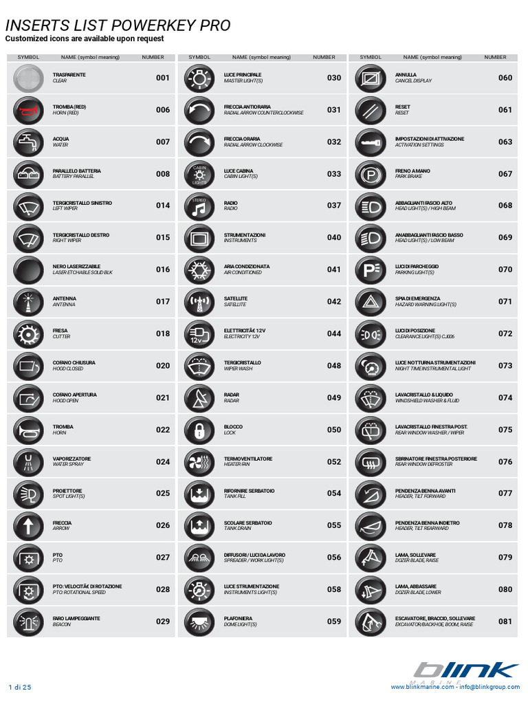 Blink Marine Icon List Mobile Machinery | PDF