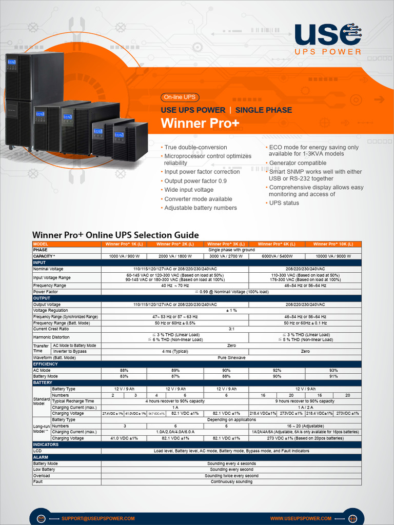 Use Ups Power Single Phase Winner Pro | PDF | Alternating Current ...