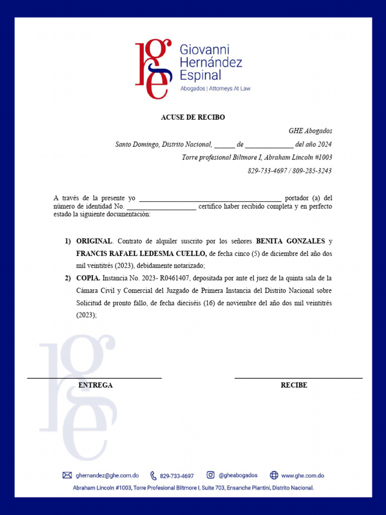 Copia de Acuse de recibo | PDF