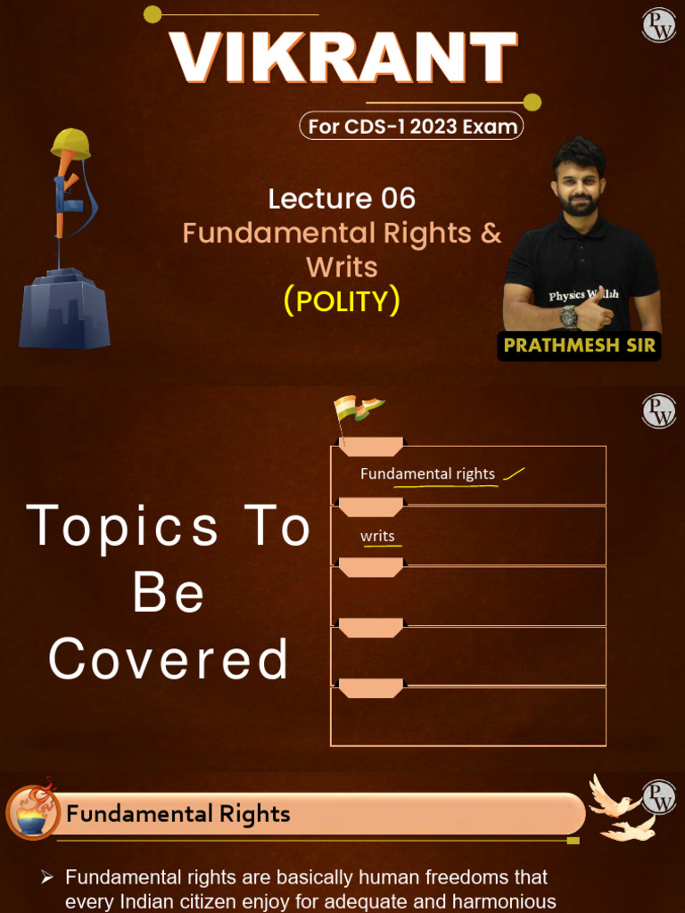 Writs and Fundamental Rights - Class Notes - Vikrant | PDF | Habeas ...