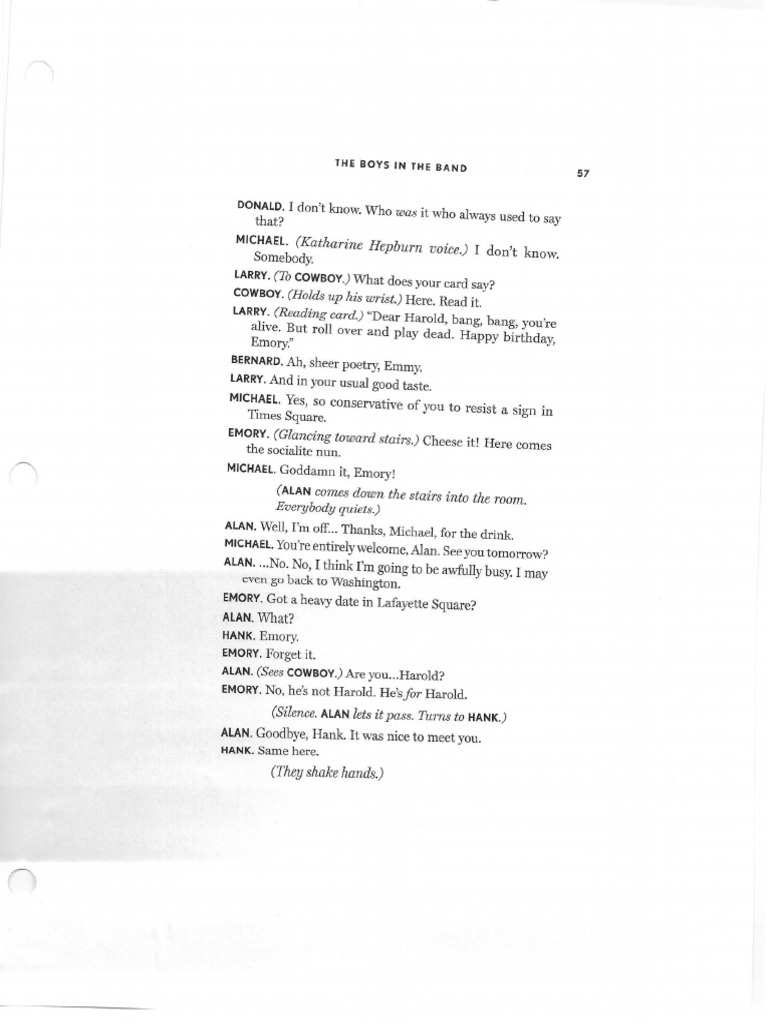 Boys in The Band NEW Part 2 | PDF