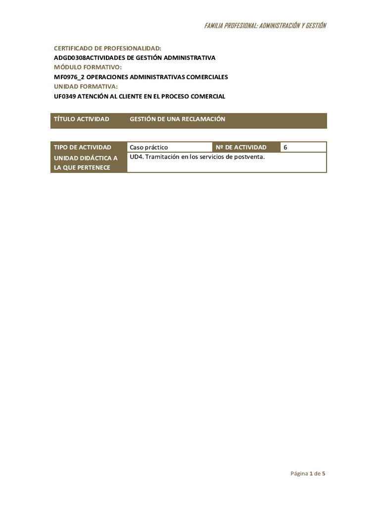 UF0349 UD4 Actividad6 Caso Práctico | PDF