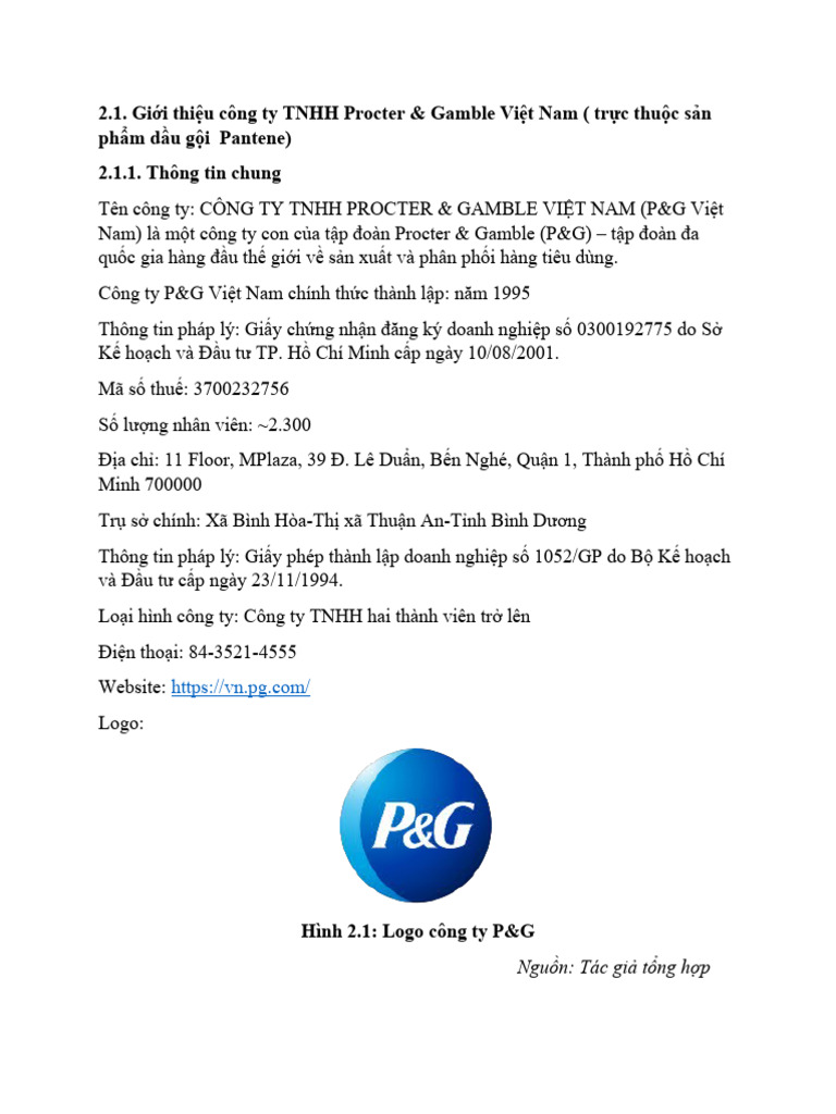 GIỚI THIỆU CTY PG | PDF