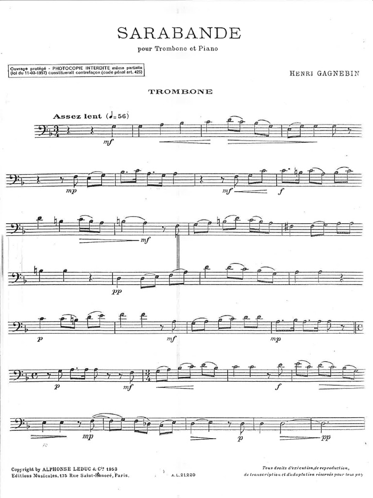 H. Gagnebin - Sarabande | PDF