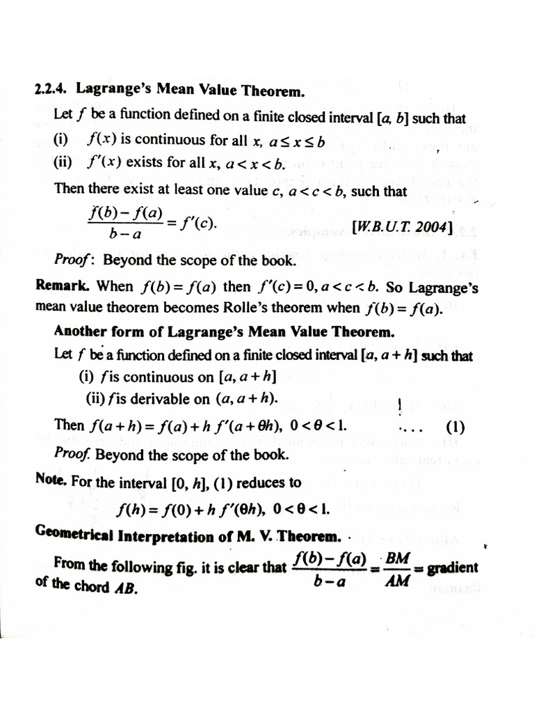 Lec_2.2_Lagrange MVT and Relative Problems | PDF