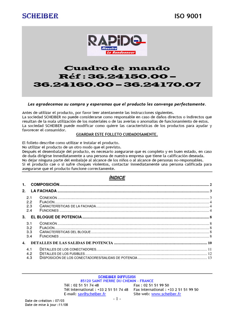 Manual Centralita Sheiber | Descargar gratis PDF | Cambiar | Equipo ...