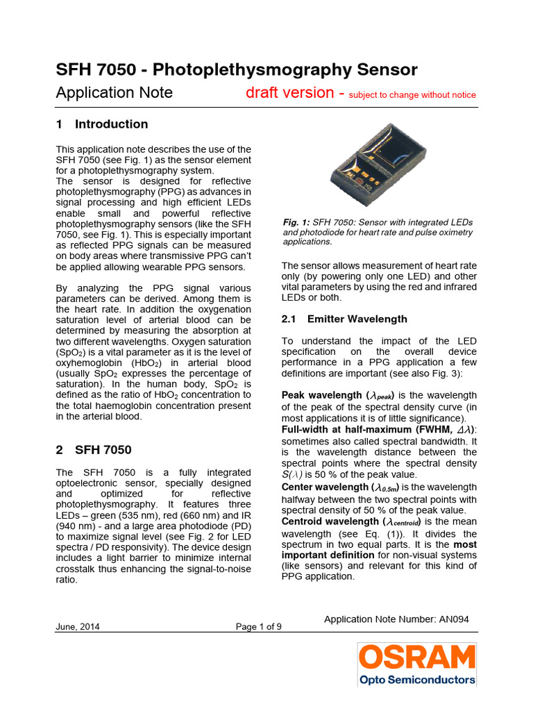 SFH 7050 - Application Note | PDF | Light Emitting Diode | Analog To ...