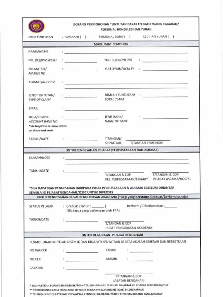 Borang Cagaran | PDF