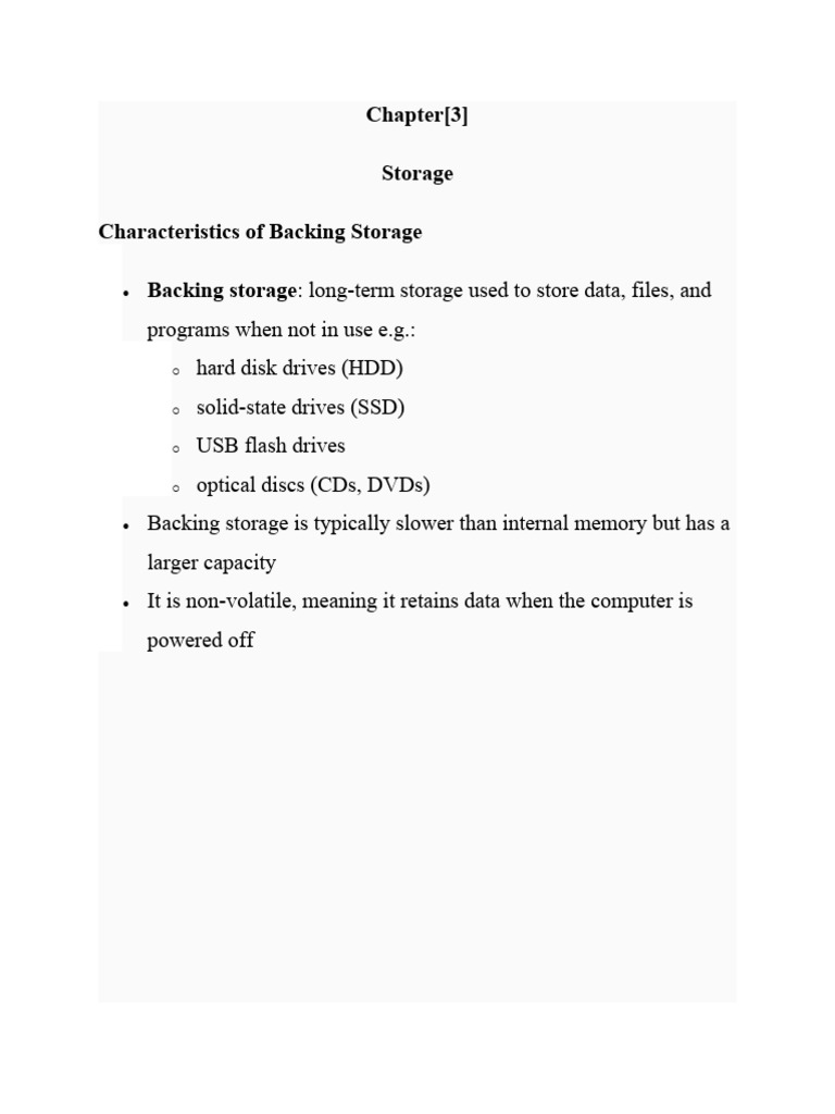 Chapter3 Note | Download Free PDF | Computer Data Storage | Solid State Drive