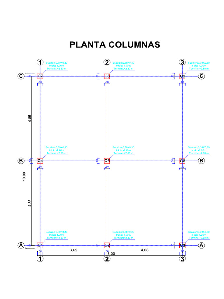 Planta Columnas | PDF