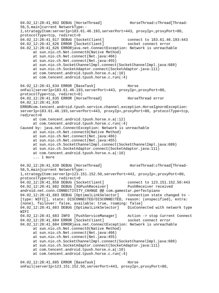 Log-20240402 1230 1 | PDF | Thread (Computing) | Java (Programming ...
