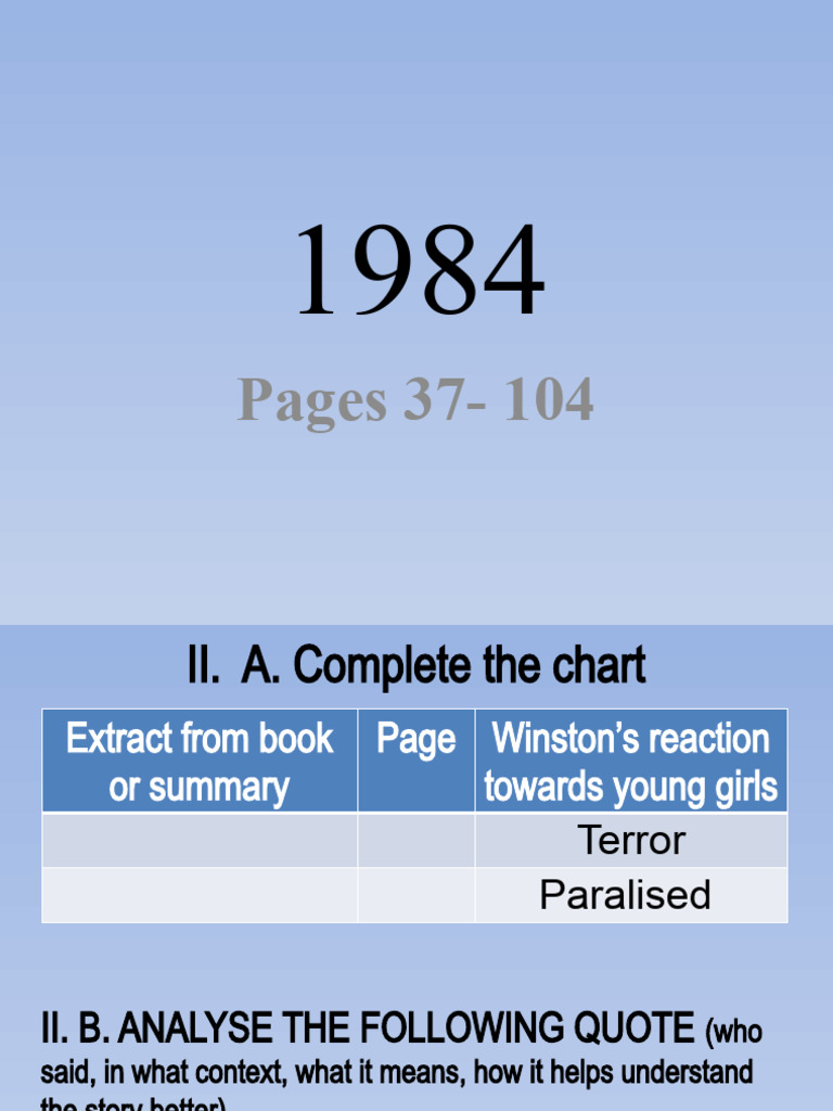 1984 Classroom Activities | PDF