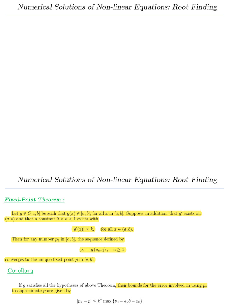 Num Root Finding 3 | PDF | Mathematics | Mathematical Analysis