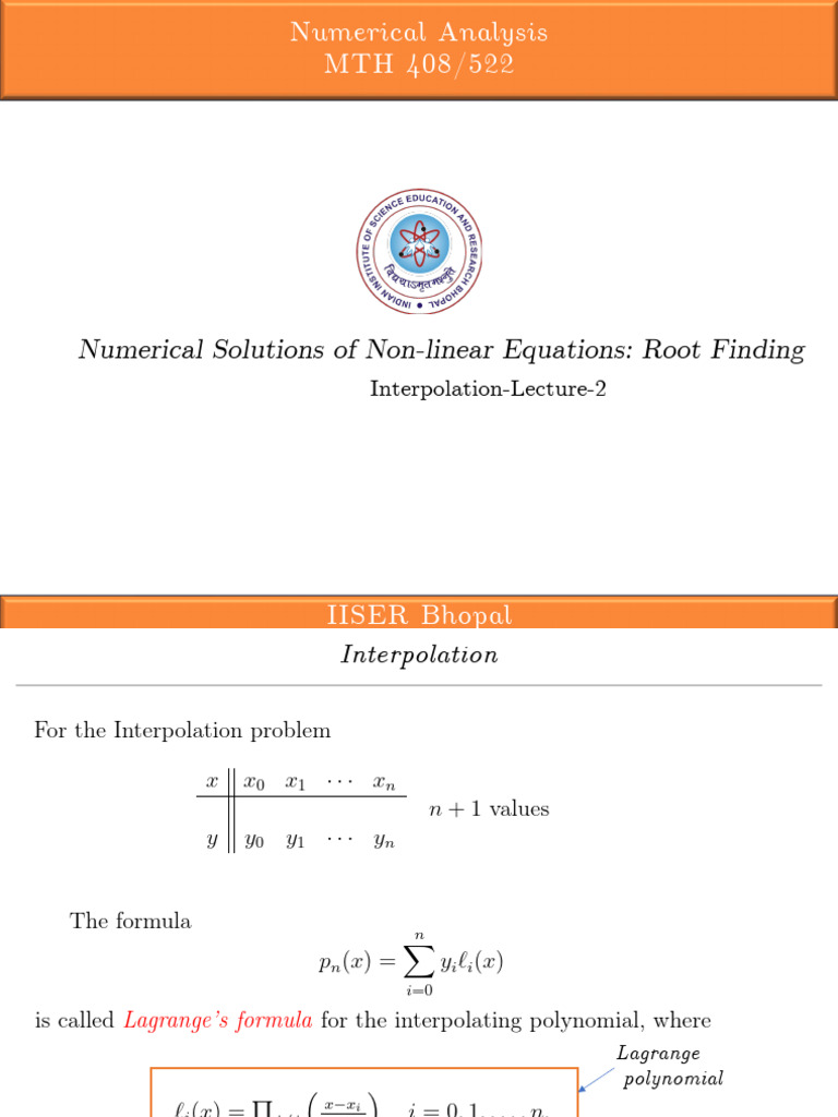 Num Interpolation 2 | Download Free PDF | Applied Mathematics | Mathematical Relations