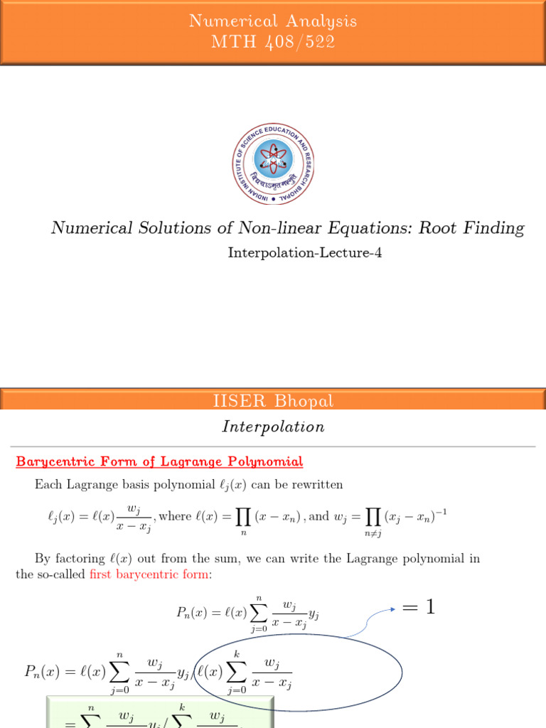 Num Interpolation 4 | PDF | Applied Mathematics | Mathematics