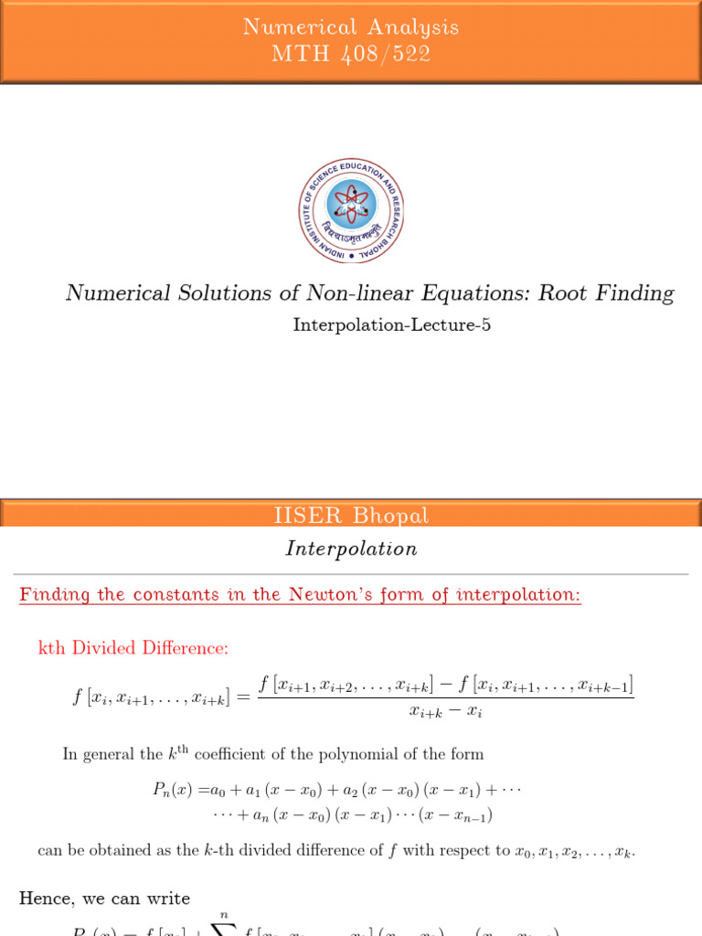 Num Interpolation 5 | PDF | Interpolation | Numerical Analysis Num Interpolation 5 | PDF | Interpolation | Numerical Analysis