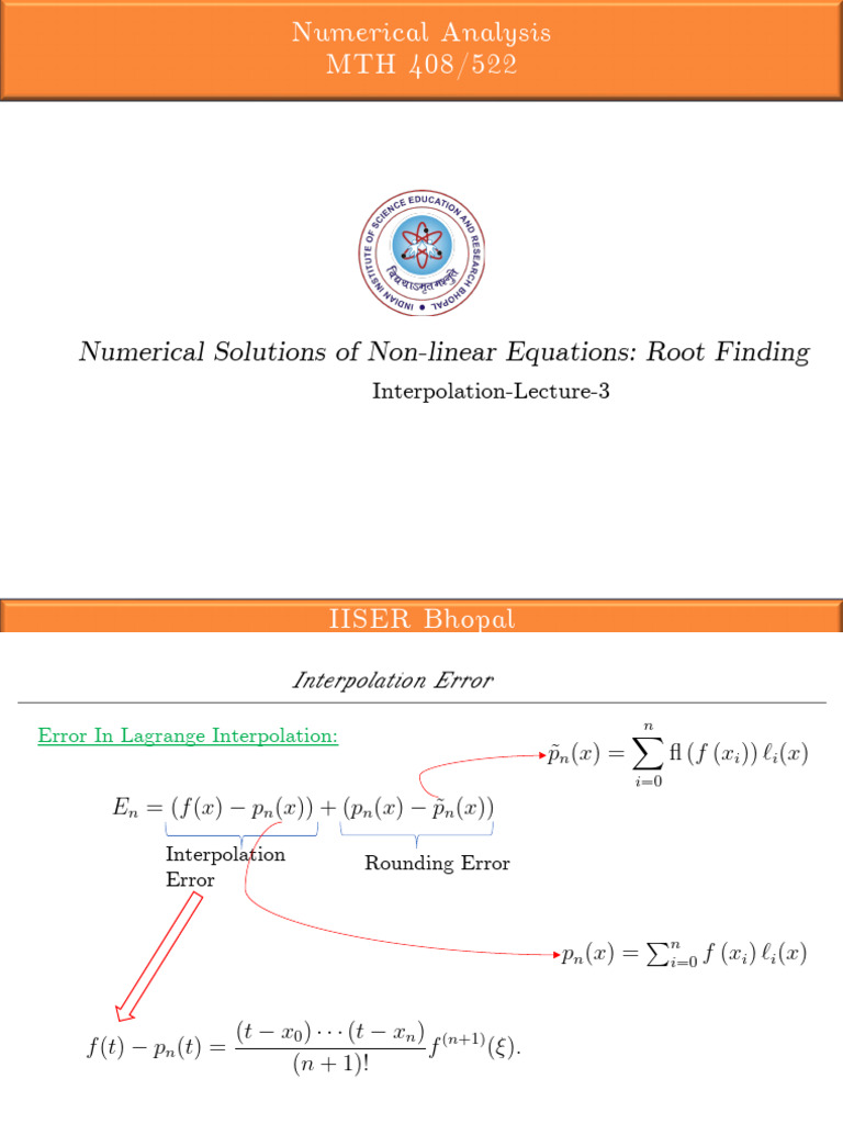 Num Interpolation 3 | PDF | Numerical Analysis | Mathematical Analysis