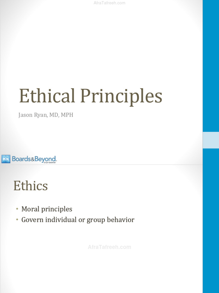 Ethics Principles Atf | PDF | Medical Ethics | Autonomy