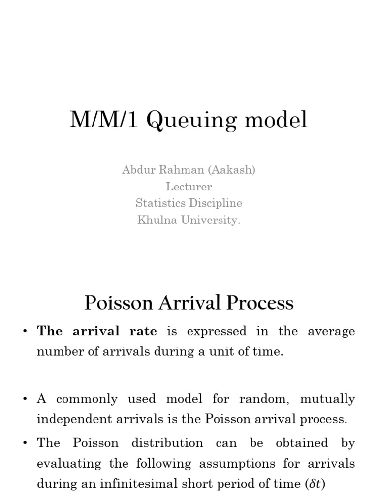 MM1 Queuing | PDF | Applied Mathematics | Statistical Theory