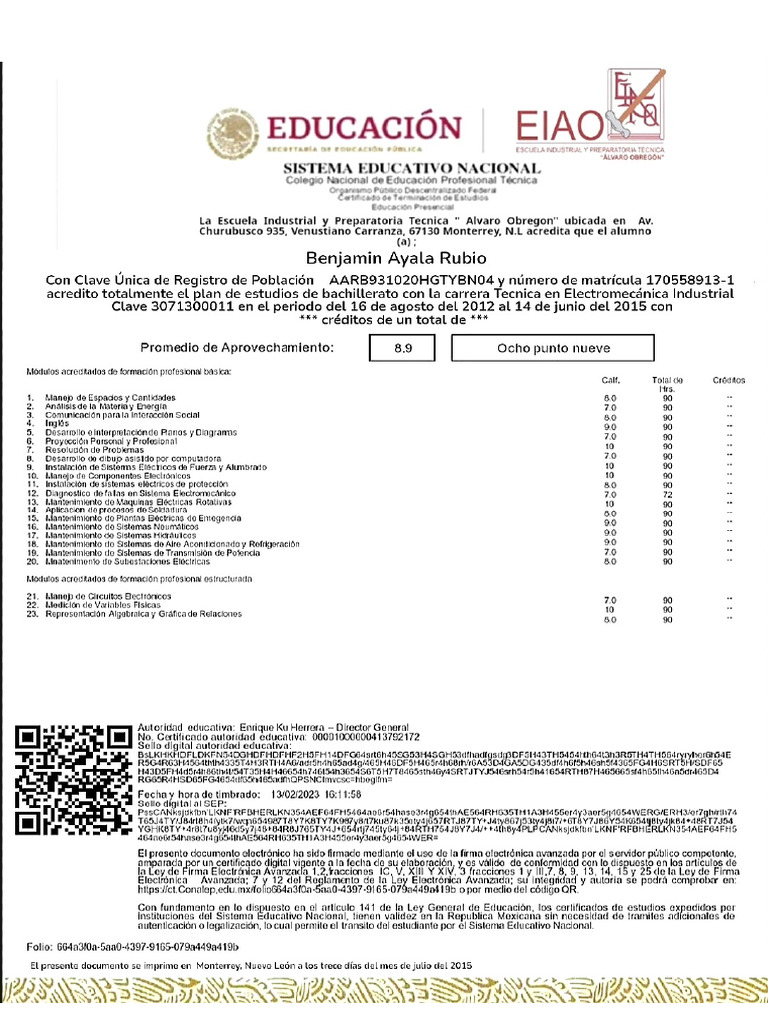 Certificado UANL | PDF